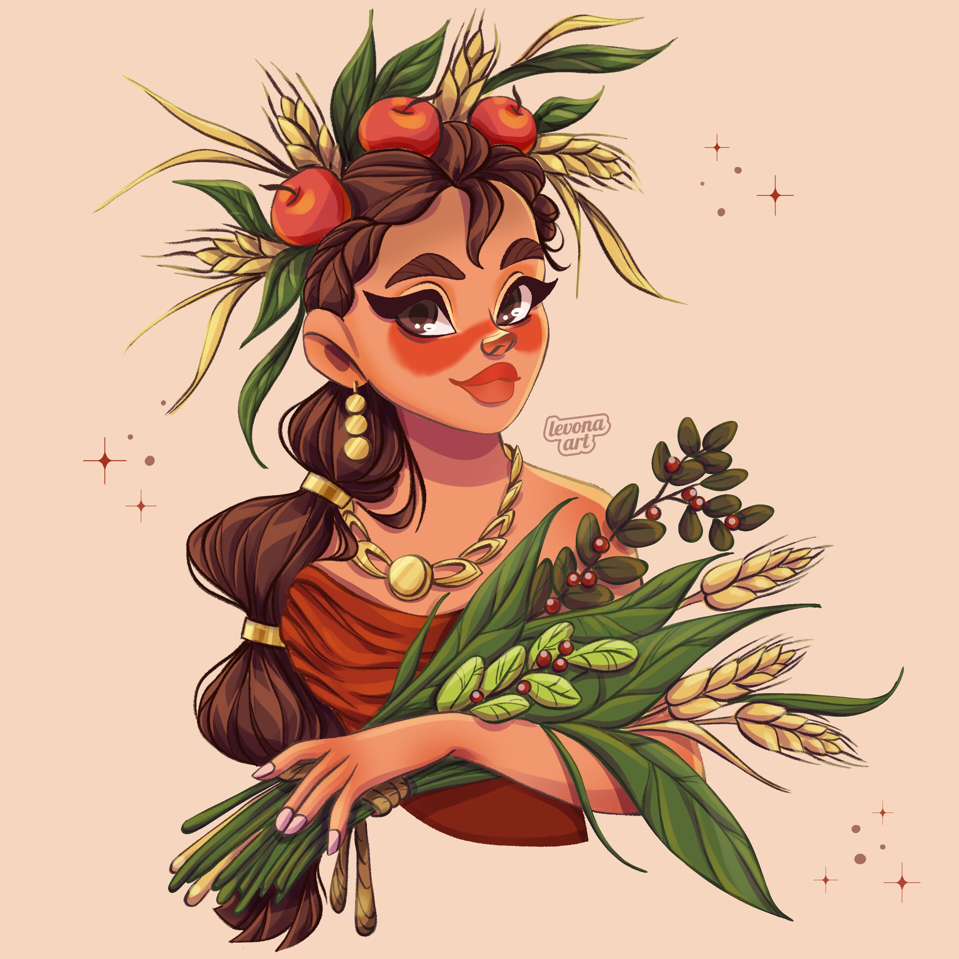 demeter statue drawing