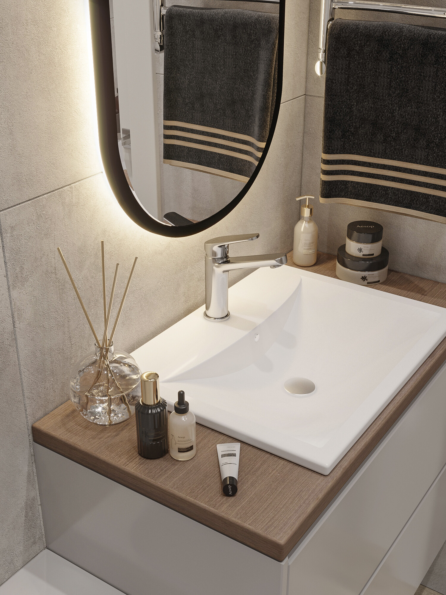 ArtStation - Bathroom and toilet Tylskaya interior visualisation