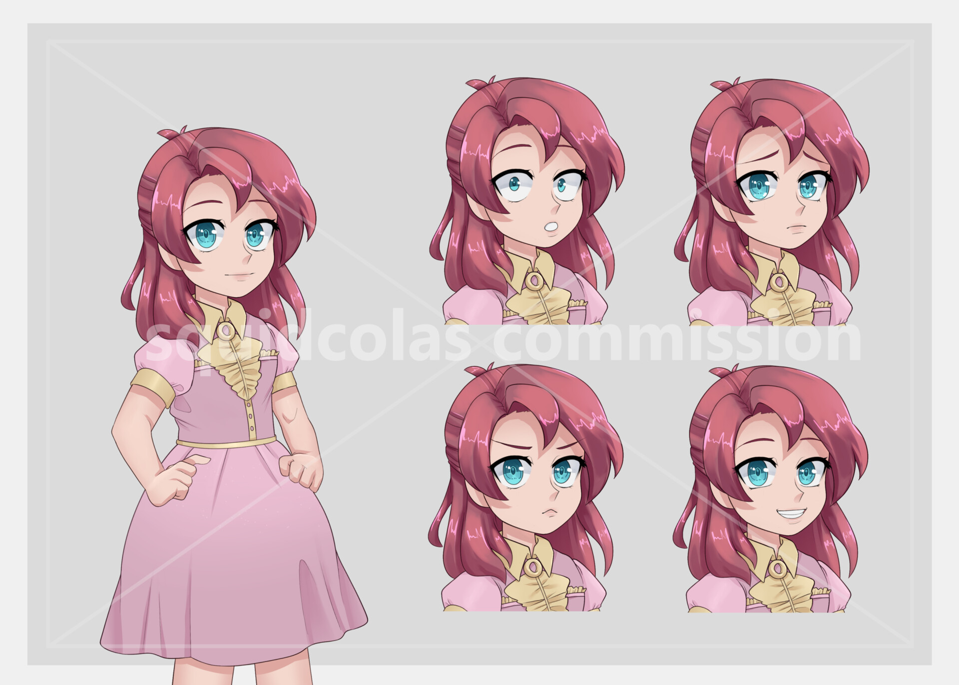 Squid - Commission Sprite Art March 2021 (Pink Lady - 3 versions)