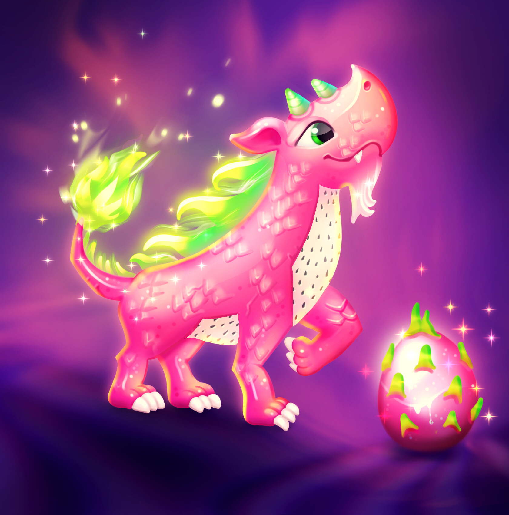 ArtStation - Dragonfruit Creature Design