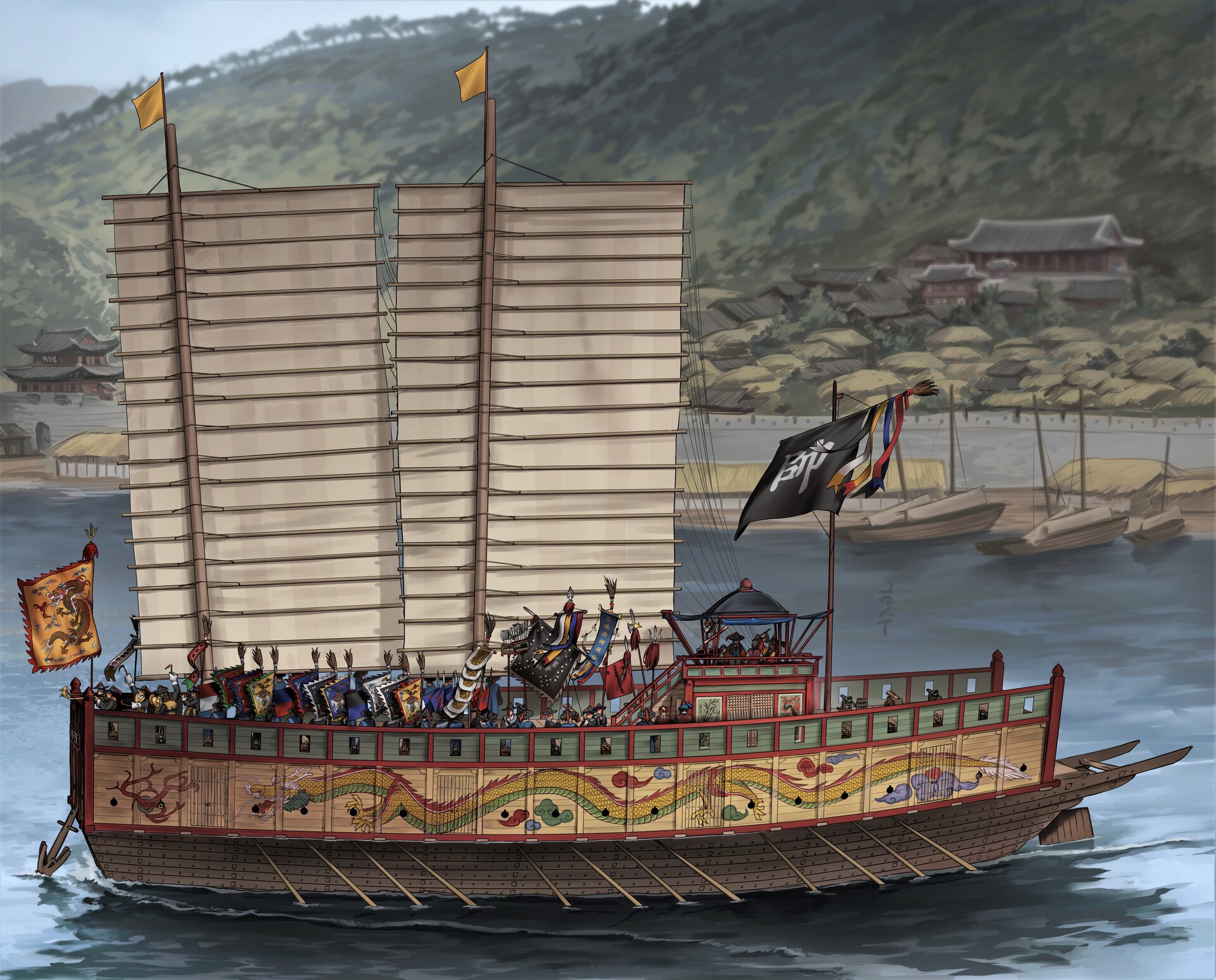 ArtStation - Samdo Sugun Tongjeyeong's flagship.