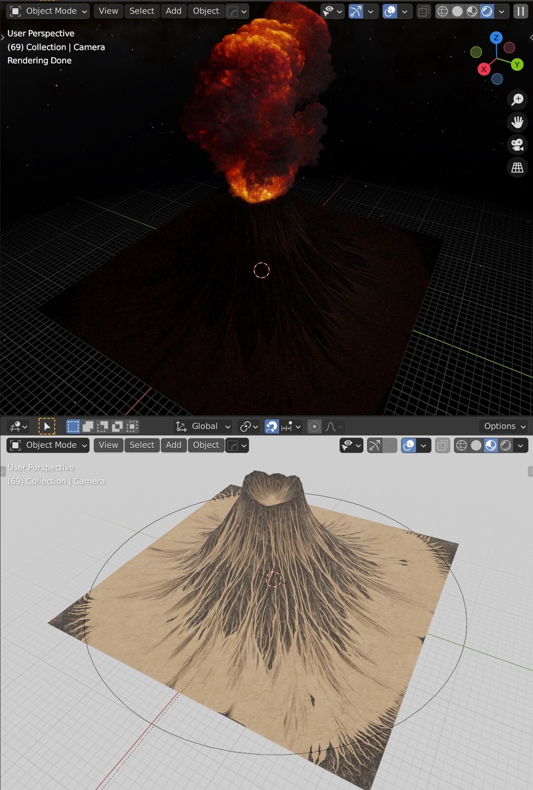 Michael Arenander - Monolithic Volcano Eruption Simulation