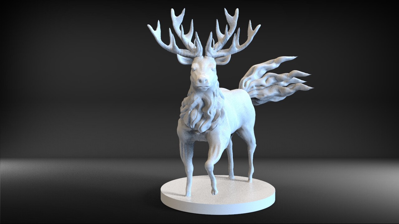 Shadow Stamp Statues - Mononoke, Mythical 5 tailed Stag