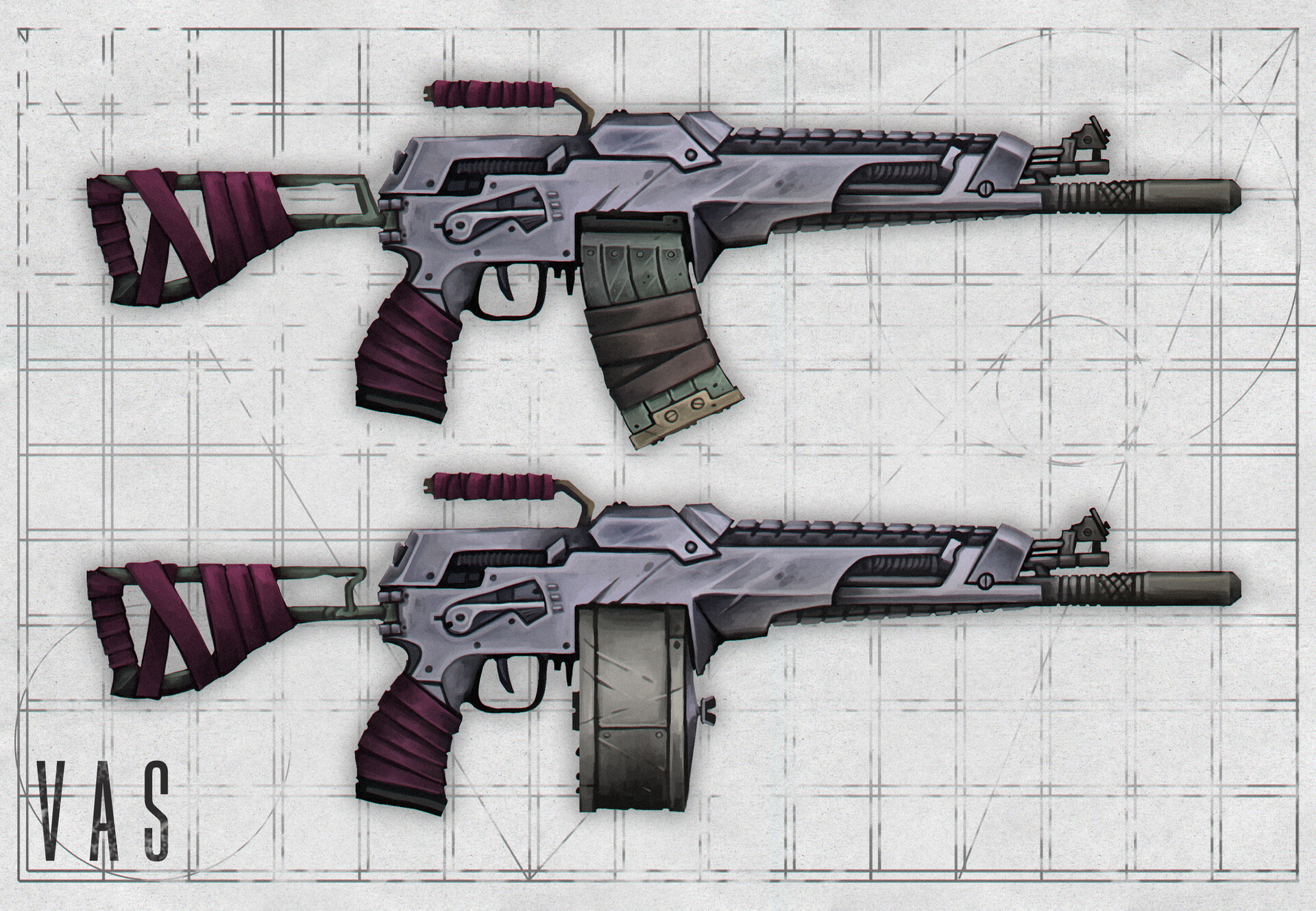 ArtStation - dieselpunk weapon concepts