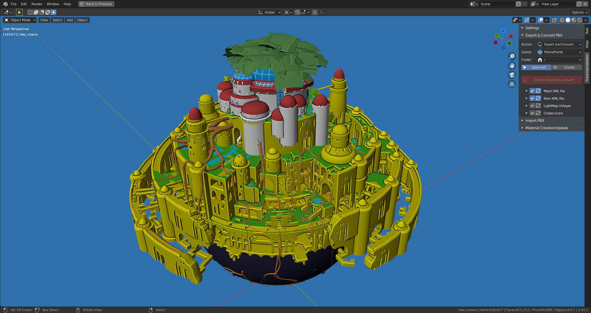 skyslide22 - WIP - Laputa, Castle In The Sky, But In Trackmania