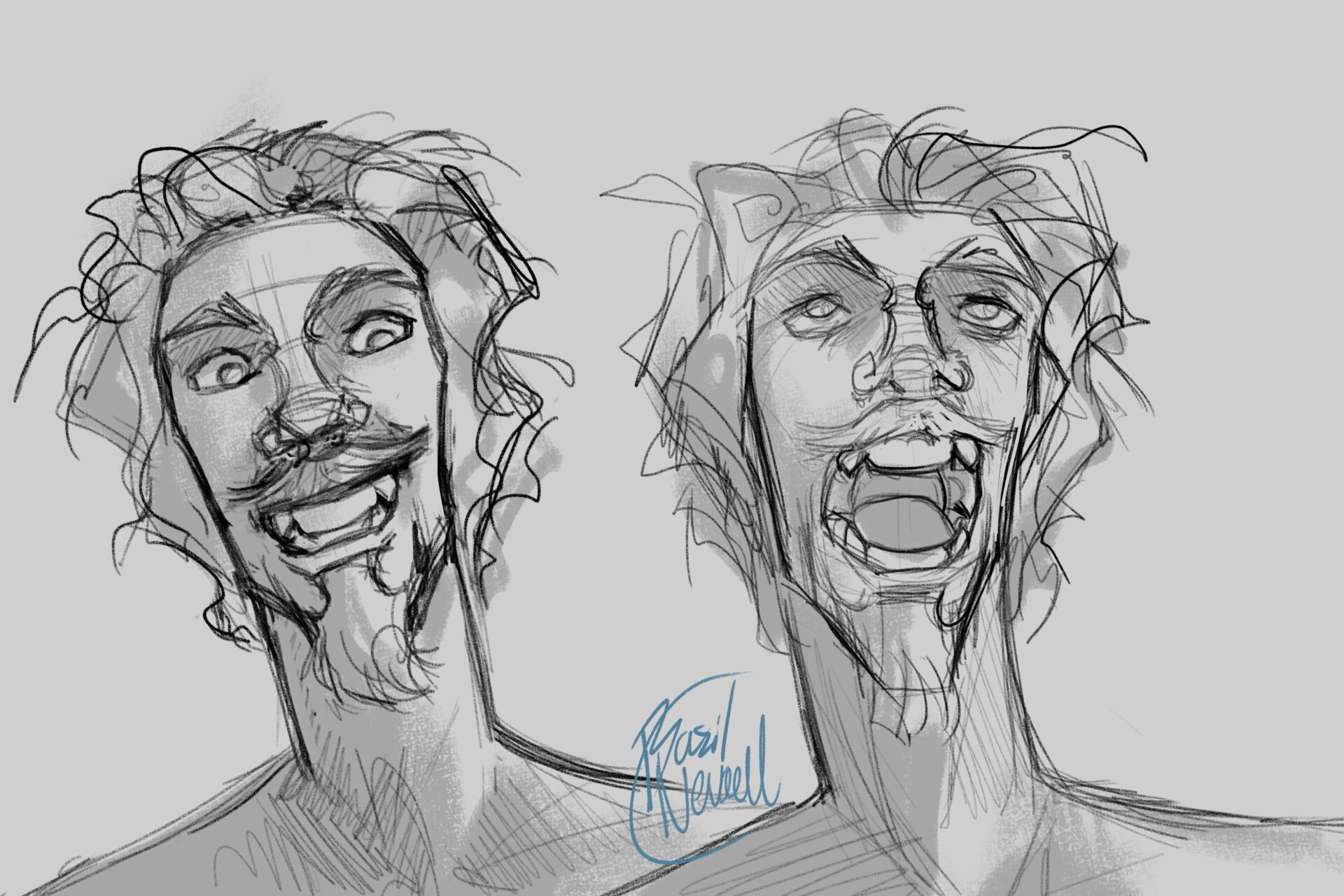 ArtStation - Old character sketch