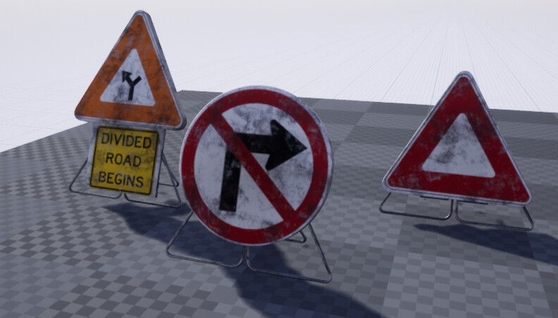 ArtStation - Road Signs - Unreal Engine 4