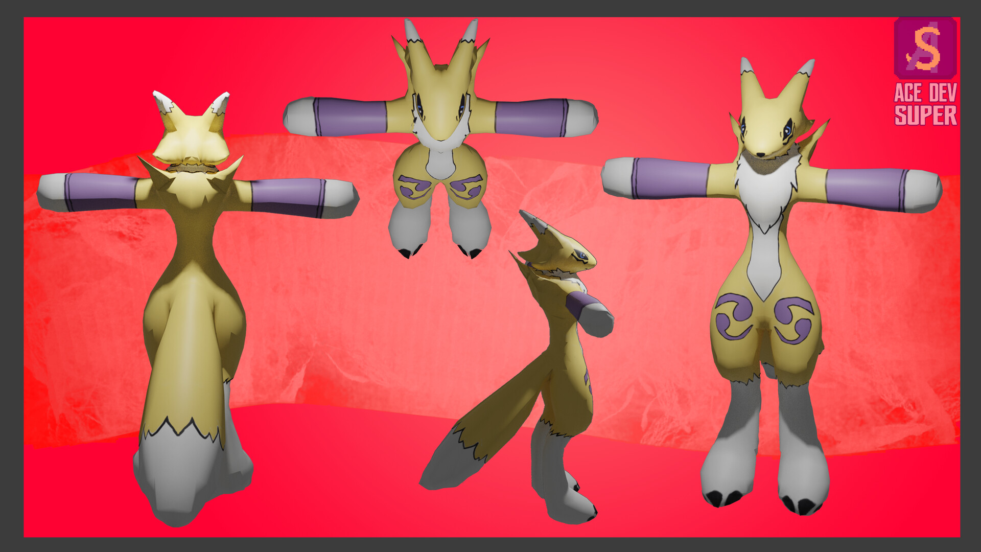 ArtStation - Renamon 3D Model