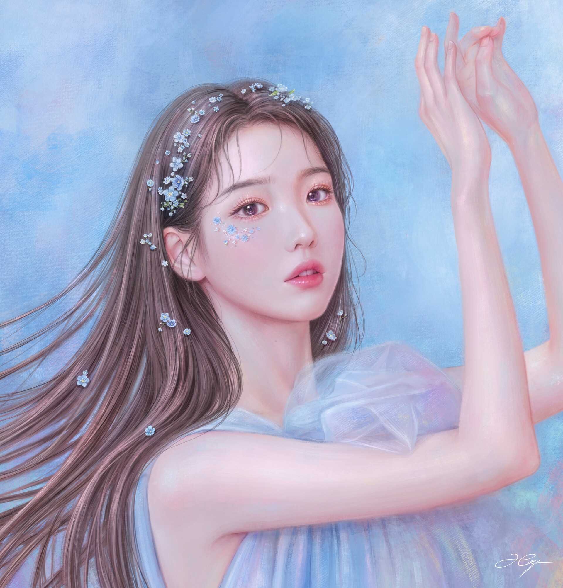 ArtStation - IU Fan Art (+Drawing process)