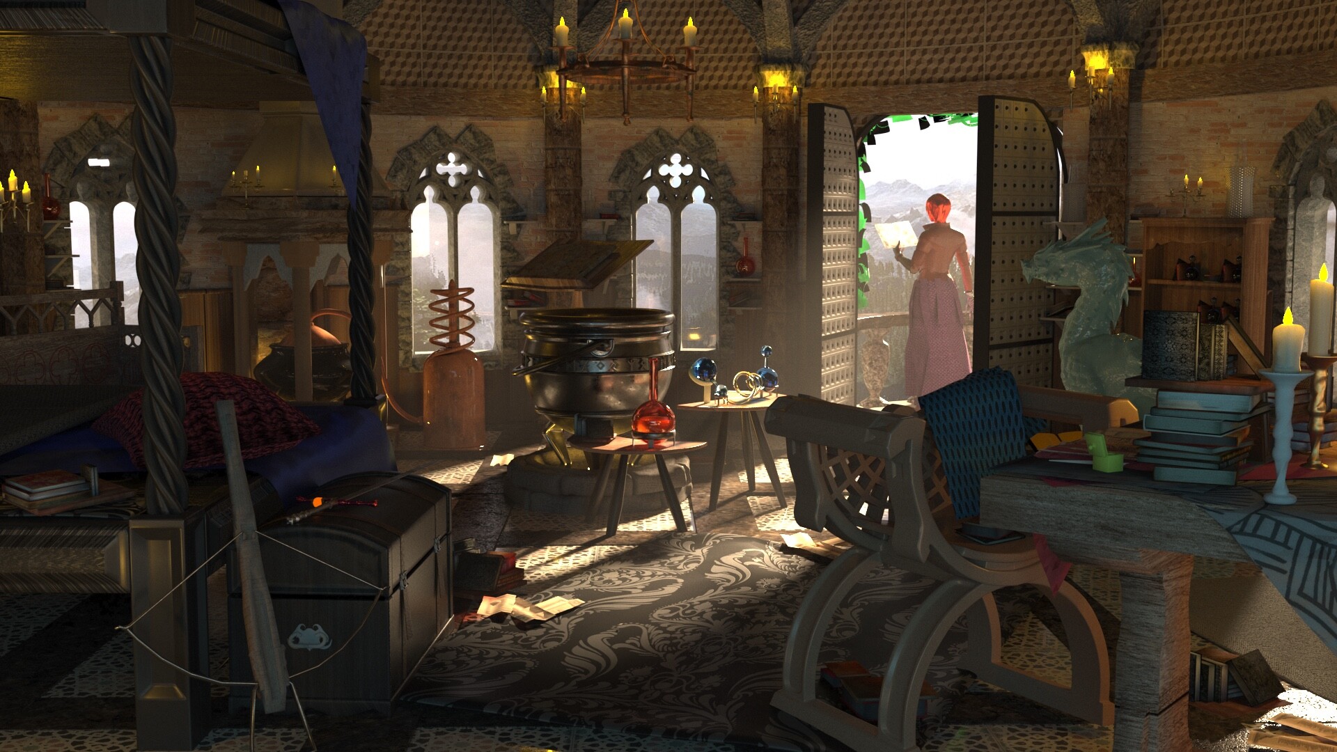 ArtStation - Fantasy medieval interior