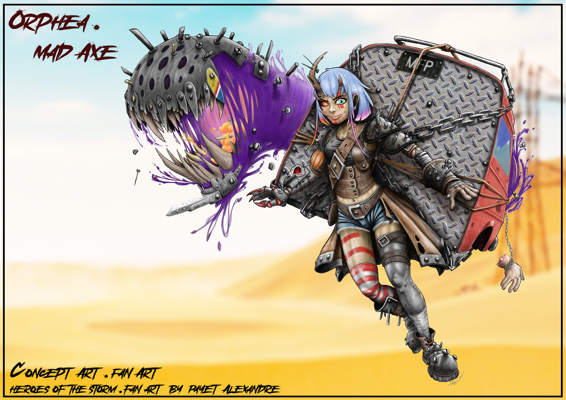 ArtStation - Orphéa - Heroes of the storm - Fan Art MadAxe