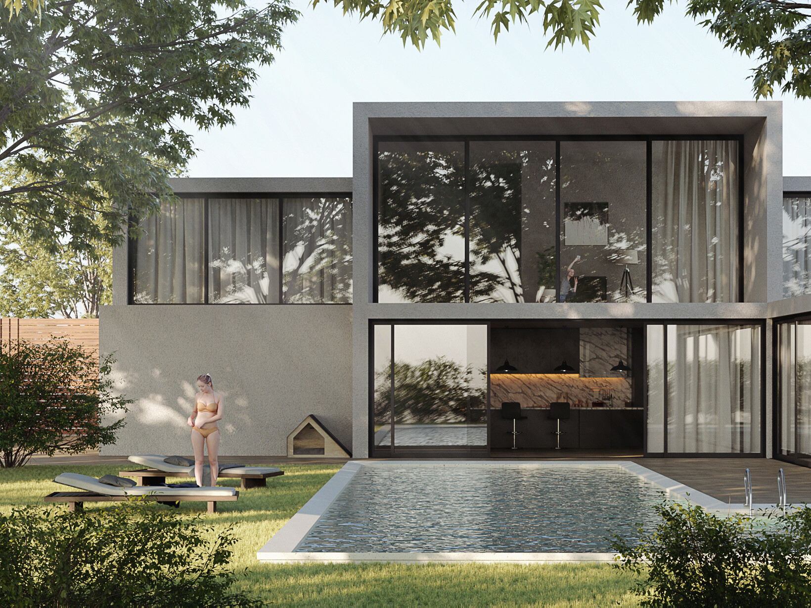 ArtStation - Summer day at pool