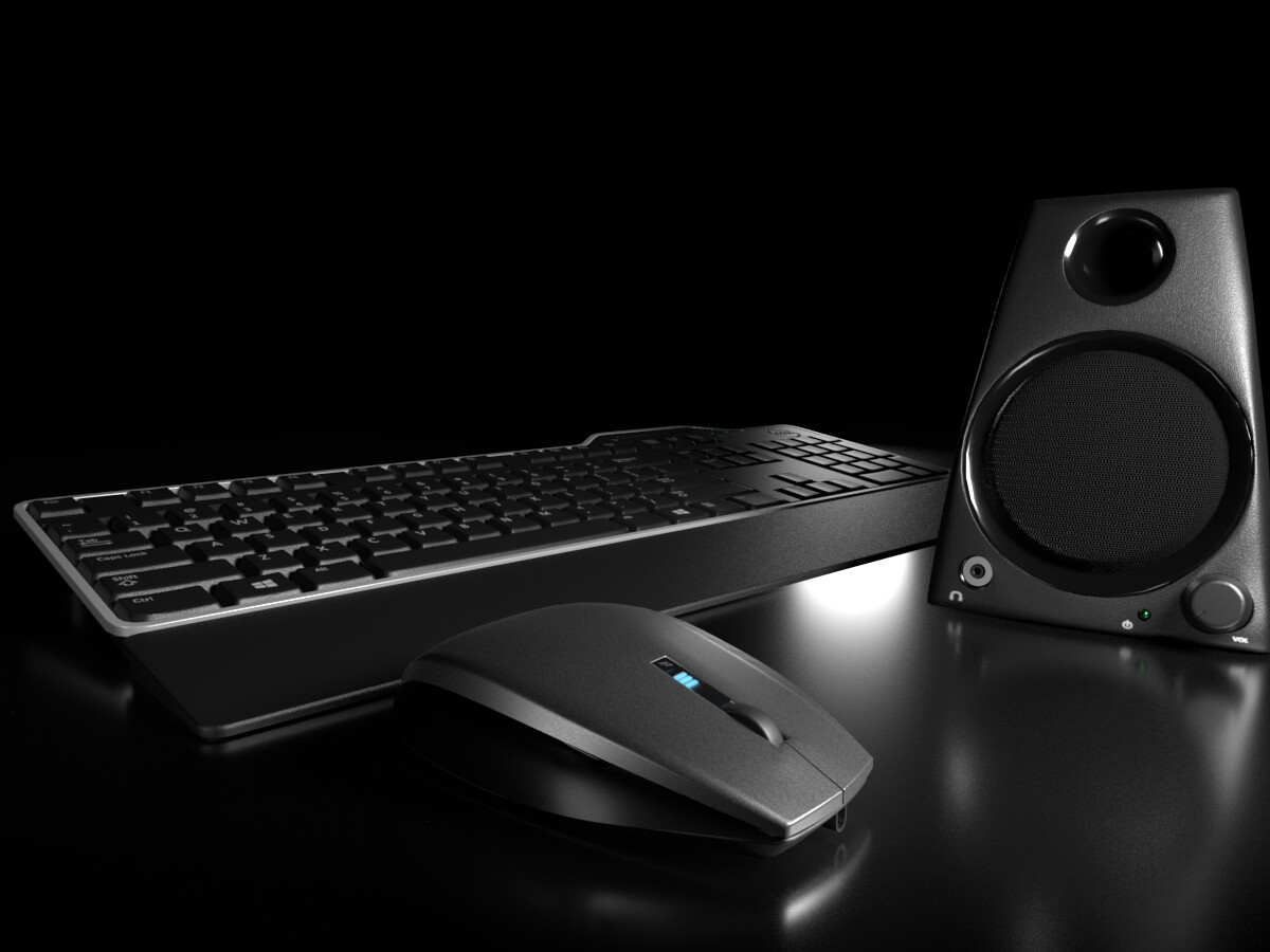 ArtStation - Keyboard, Mouse, and Speaker