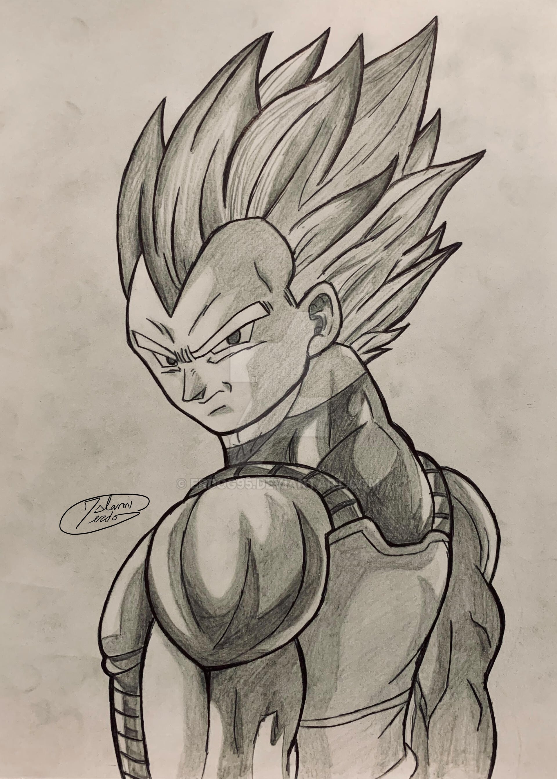 ArtStation - Prince Vegeta BW
