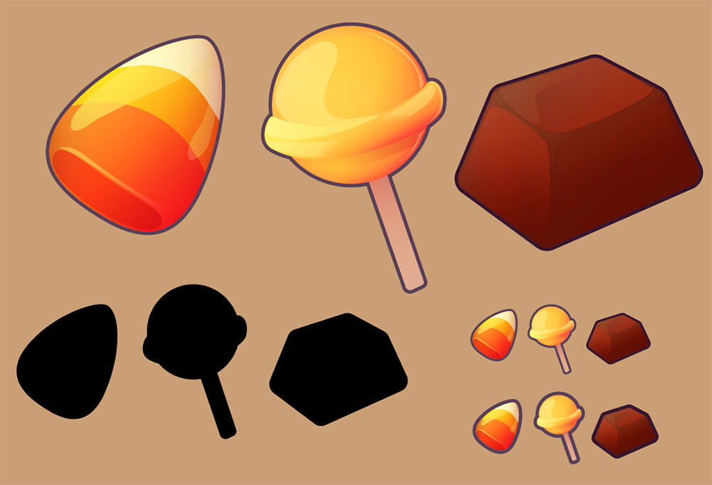 ArtStation - Game Asset UI: Candy, Ale Neppius