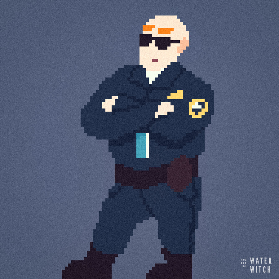 ArtStation - Pixel art security guard