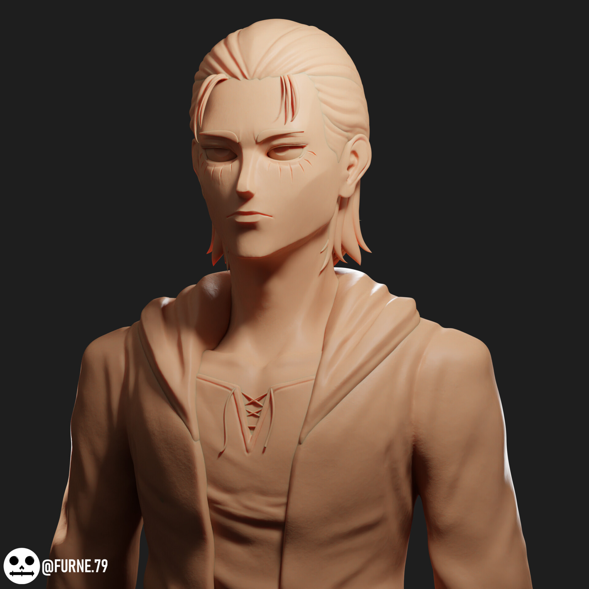 ArtStation - Eren Yeager - Blender 3D Sculpting