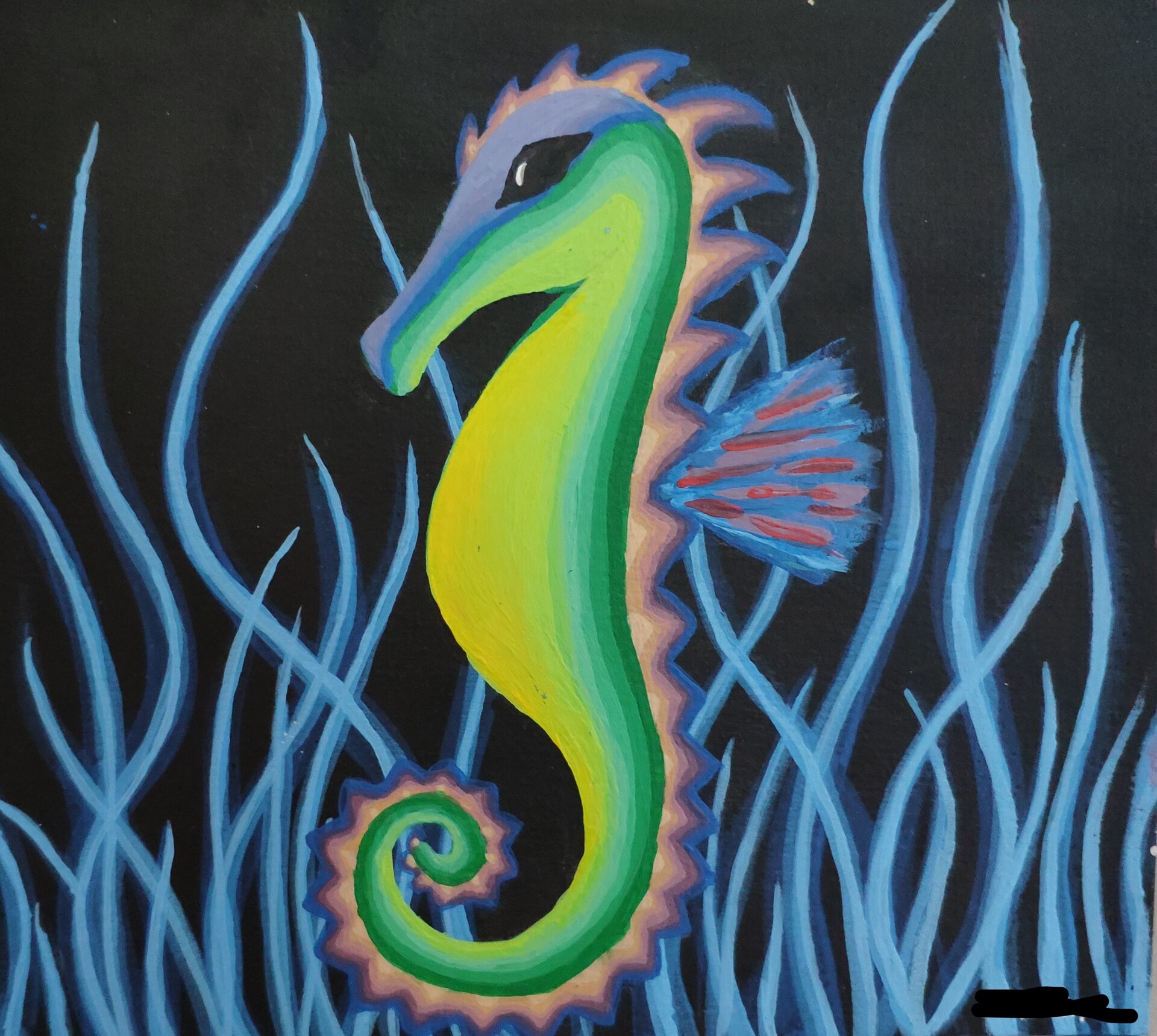 ArtStation - Neon Seahorse