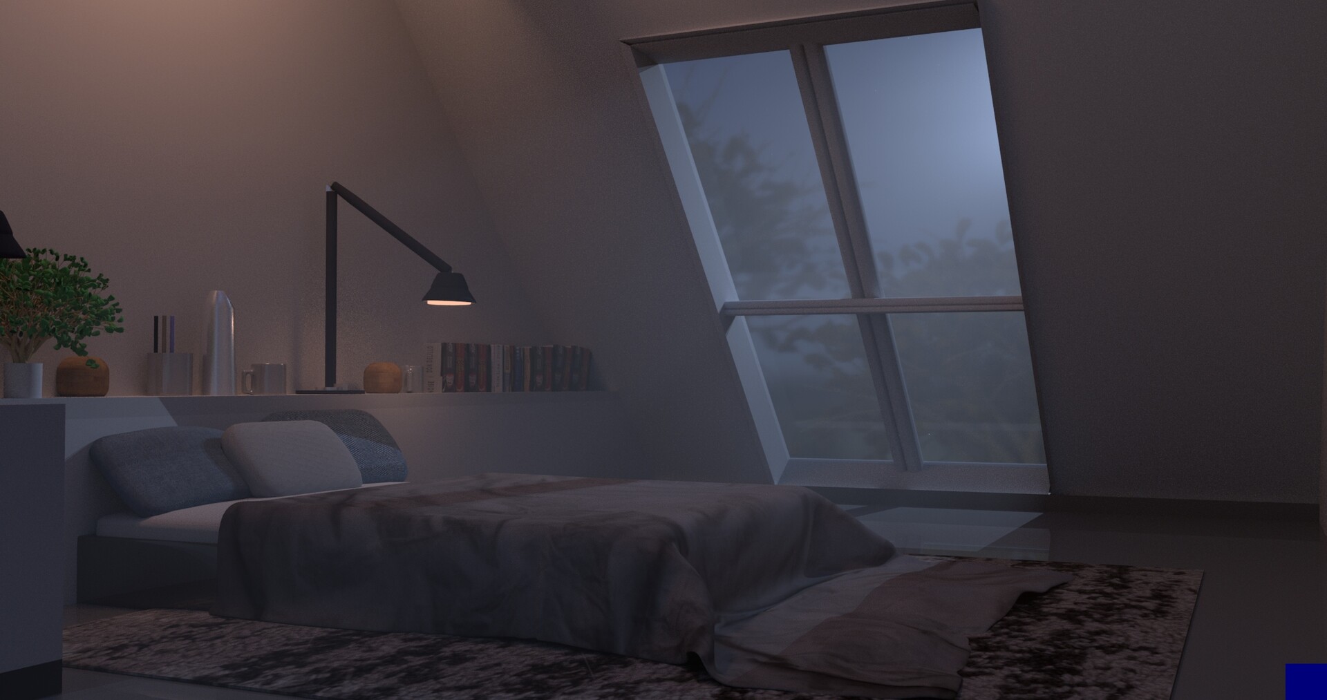 ArtStation - bedroom interior design 3d in maya