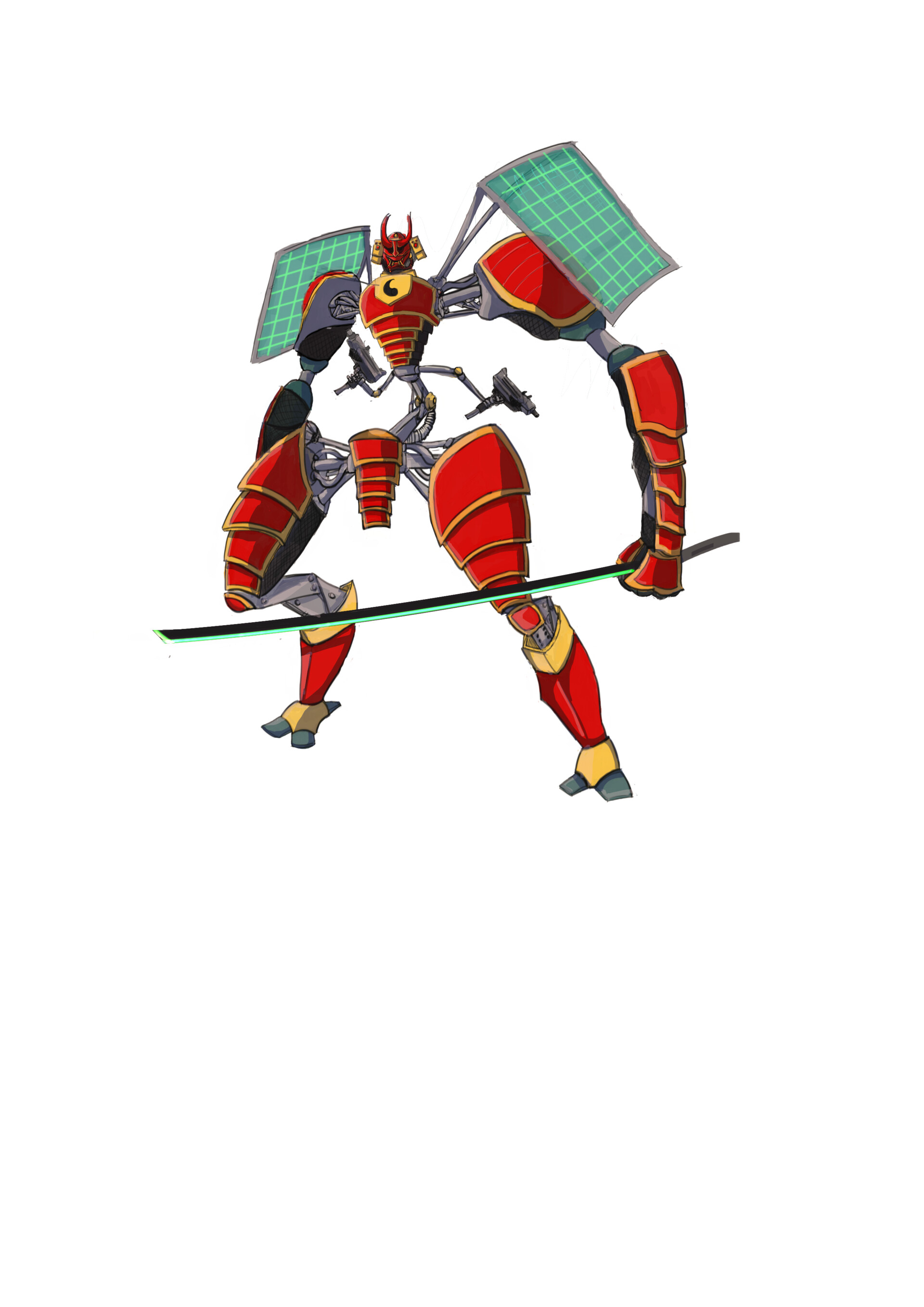 ArtStation - Robot Samurai Sketch