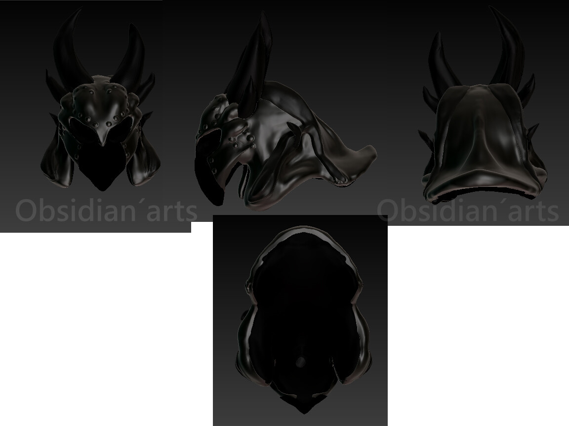 ArtStation - daedric helmet