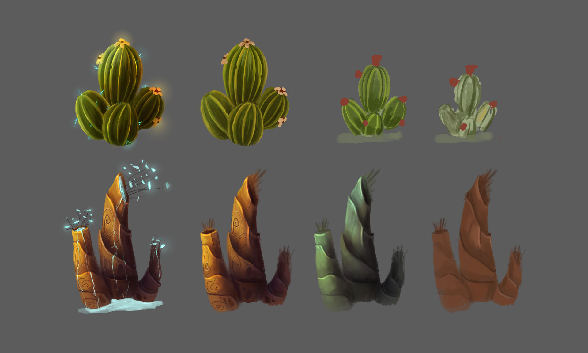 ArtStation - Concept Plants ( step by step)