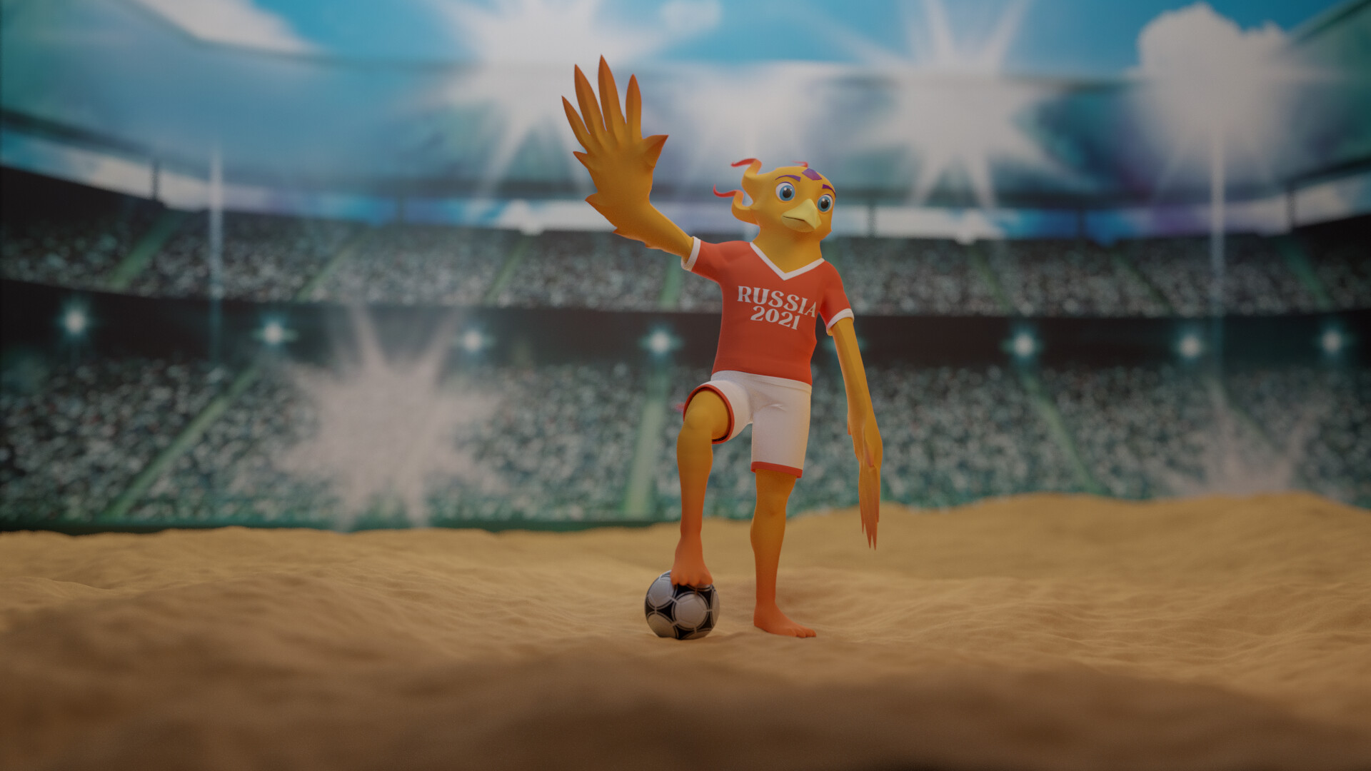 ArtStation - Mascot beach soccer world cup 2021