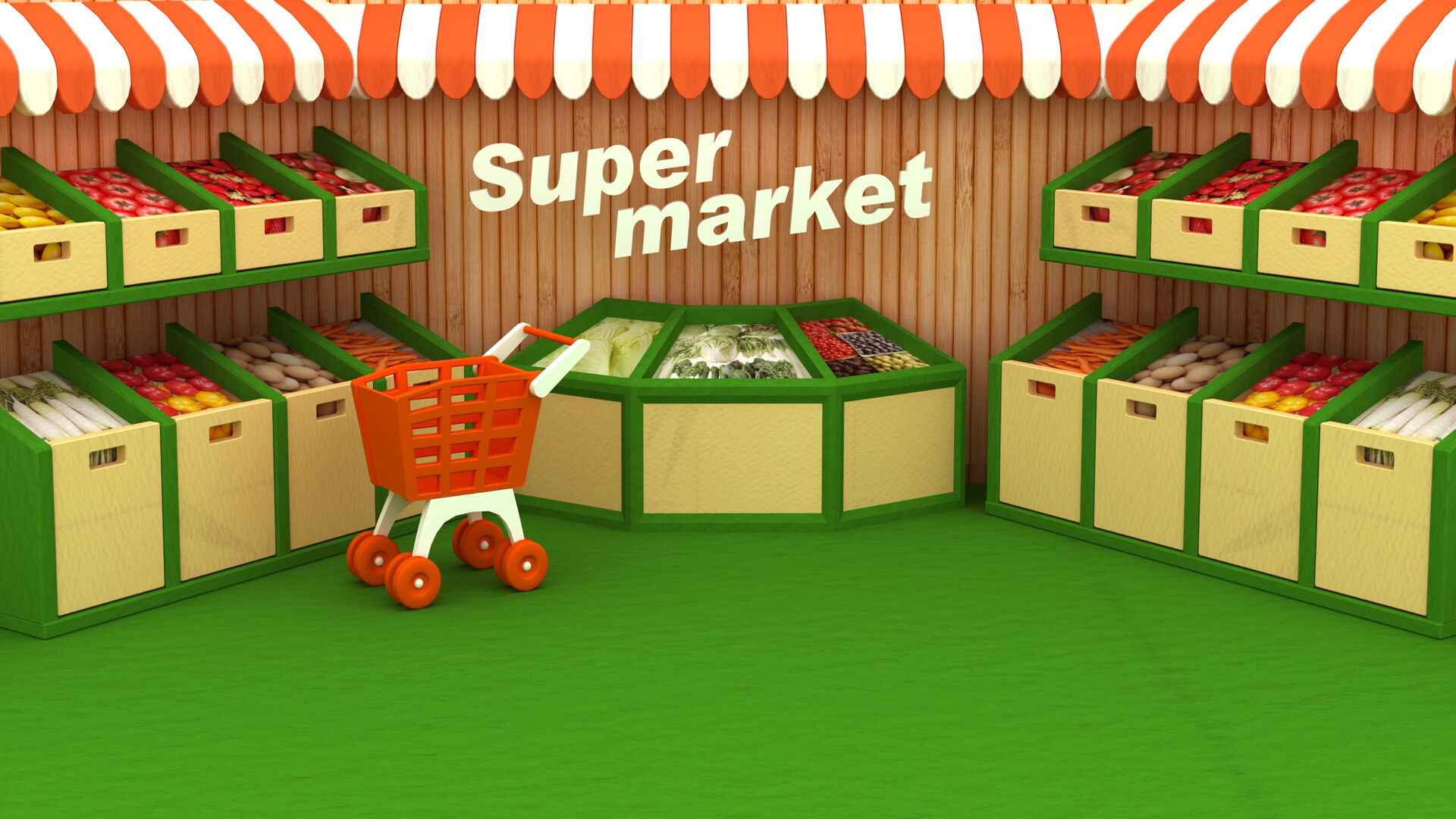 ArtStation - Supermarket scene virtual stage