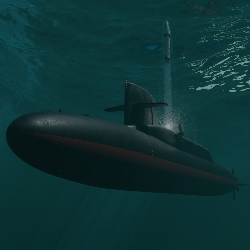 Eric Seigaud - USS George Washington (SSBN-598) with Polaris A3 missile.