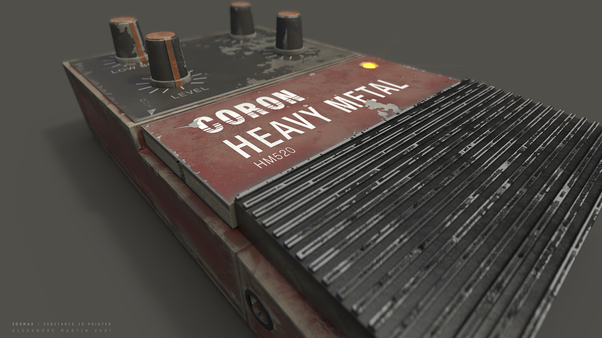 ArtStation - Old Heavy Metal Coron HM520 guitar effect v2