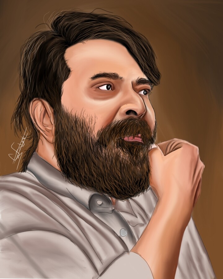 ArtStation - Mammootty digitalpainting