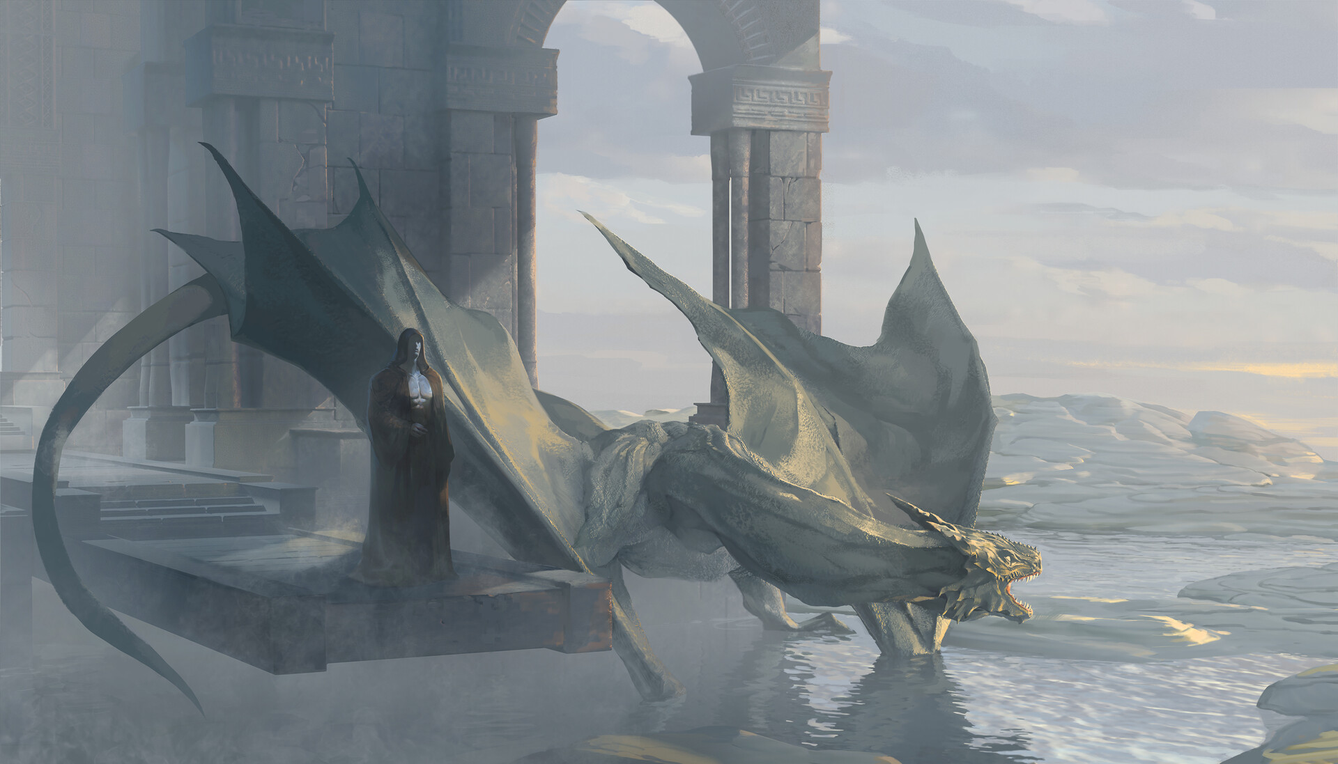 ArtStation - The Wyverns of historical sites.