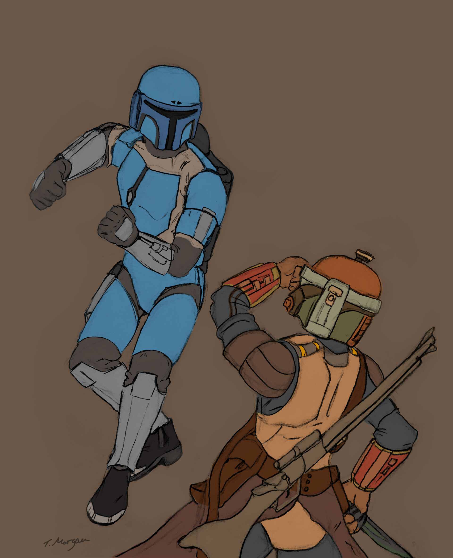 Morgan Be Drawing - Mandalorian- Death Watch Fanart