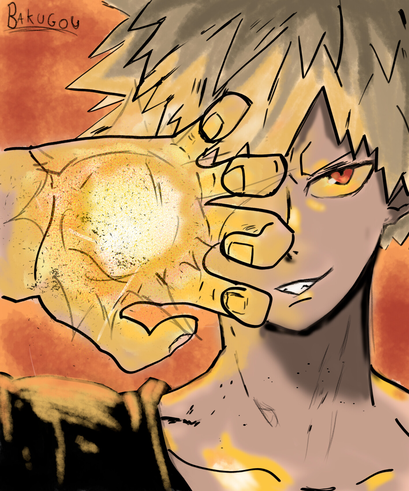 ArtStation - Katsuki Bakugou from Bnha-Fan art