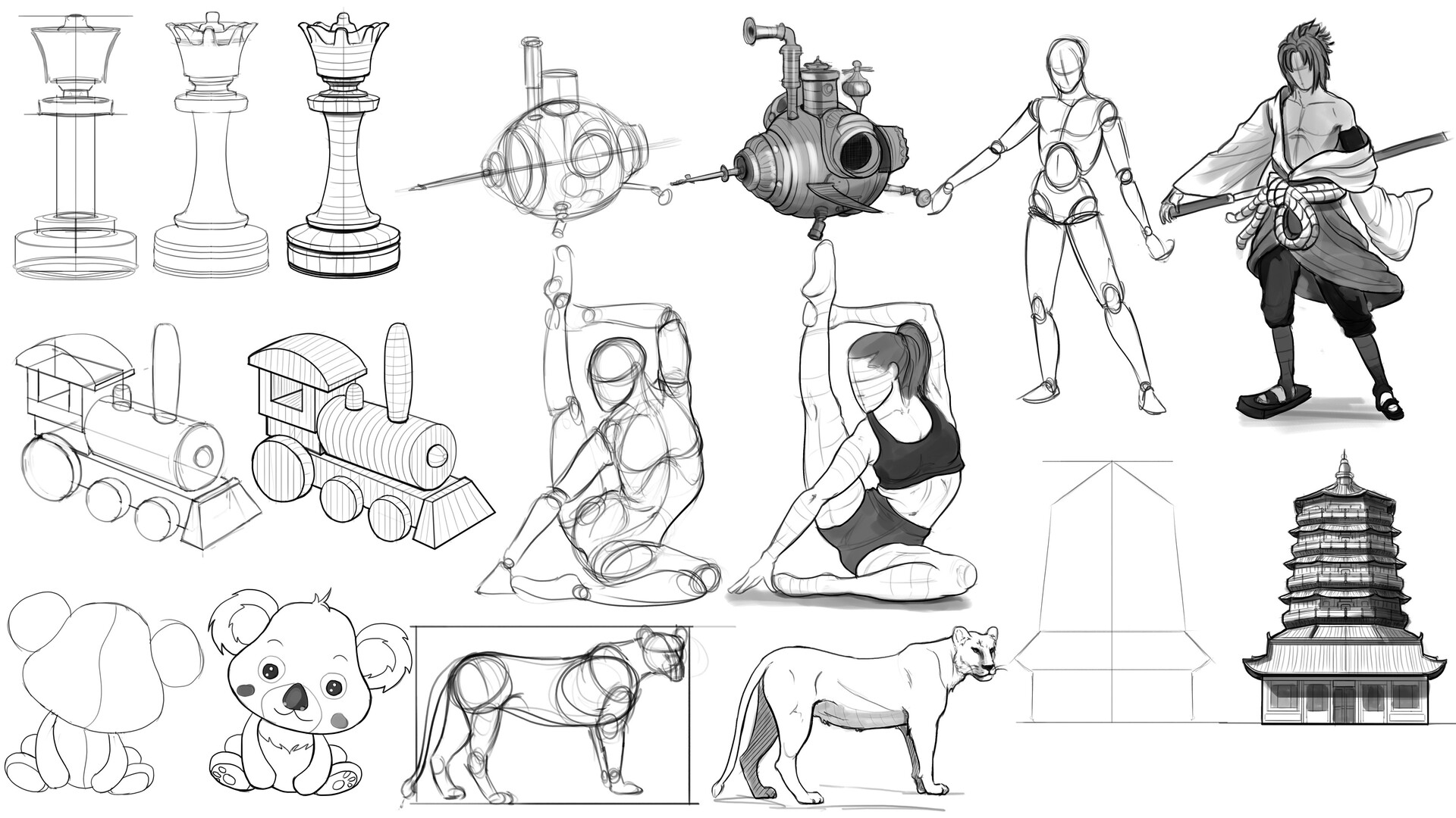 how to draw anything using basic shapes