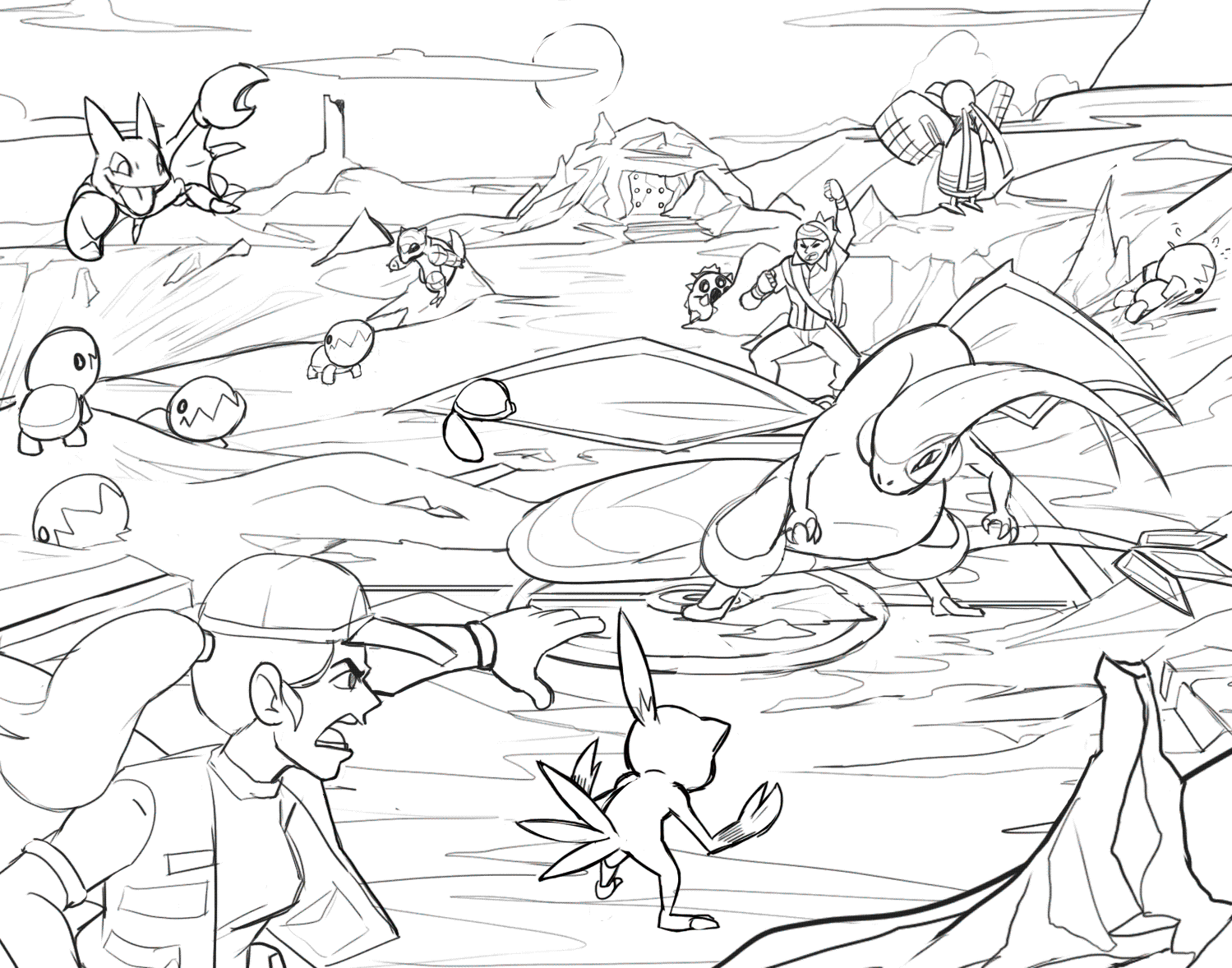 hoen pokemon coloring pages