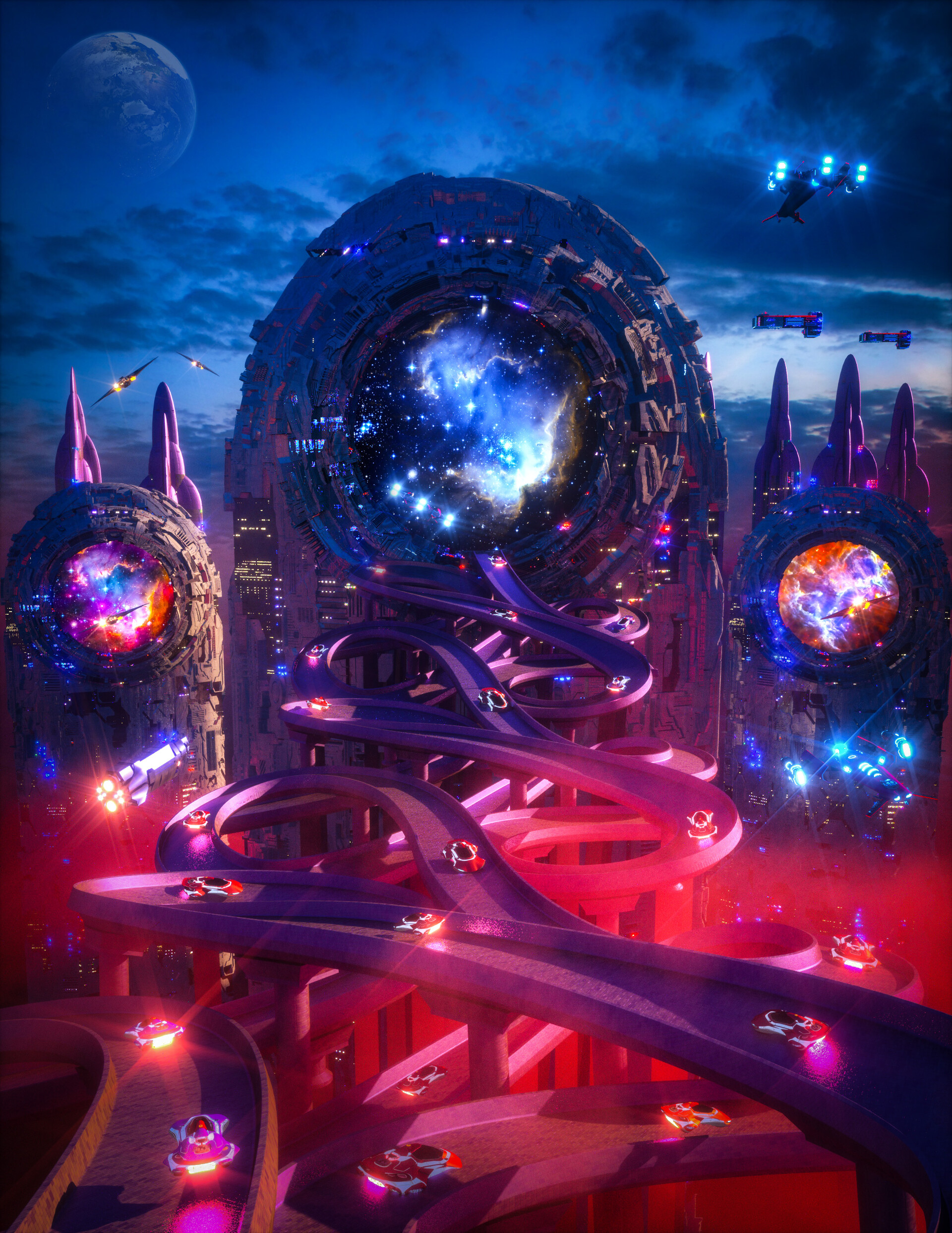 Interstellar Highway by Evan Rhodes : r/ImaginaryPathways