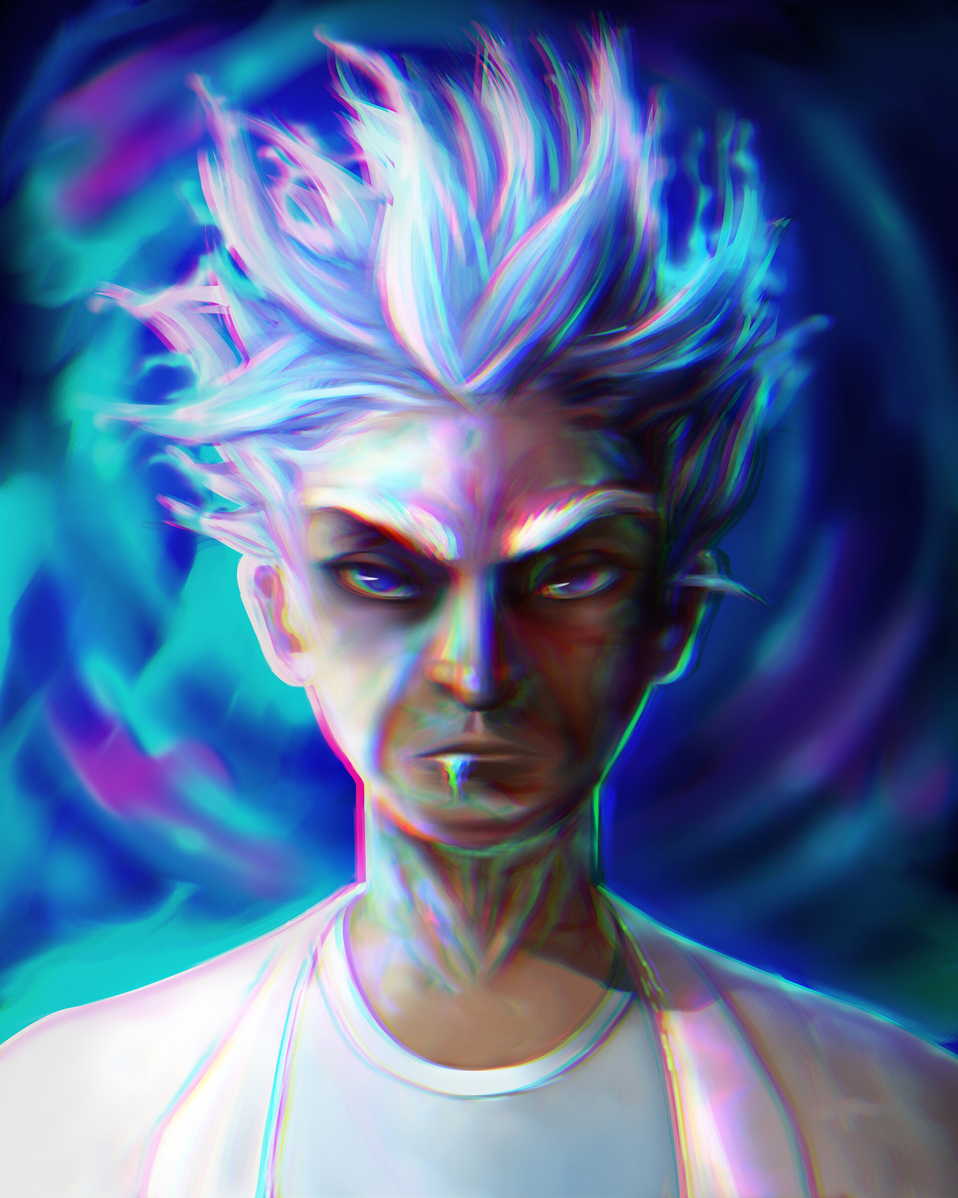 ArtStation - Rick from Rick and Morty Digital Portrait Fanart