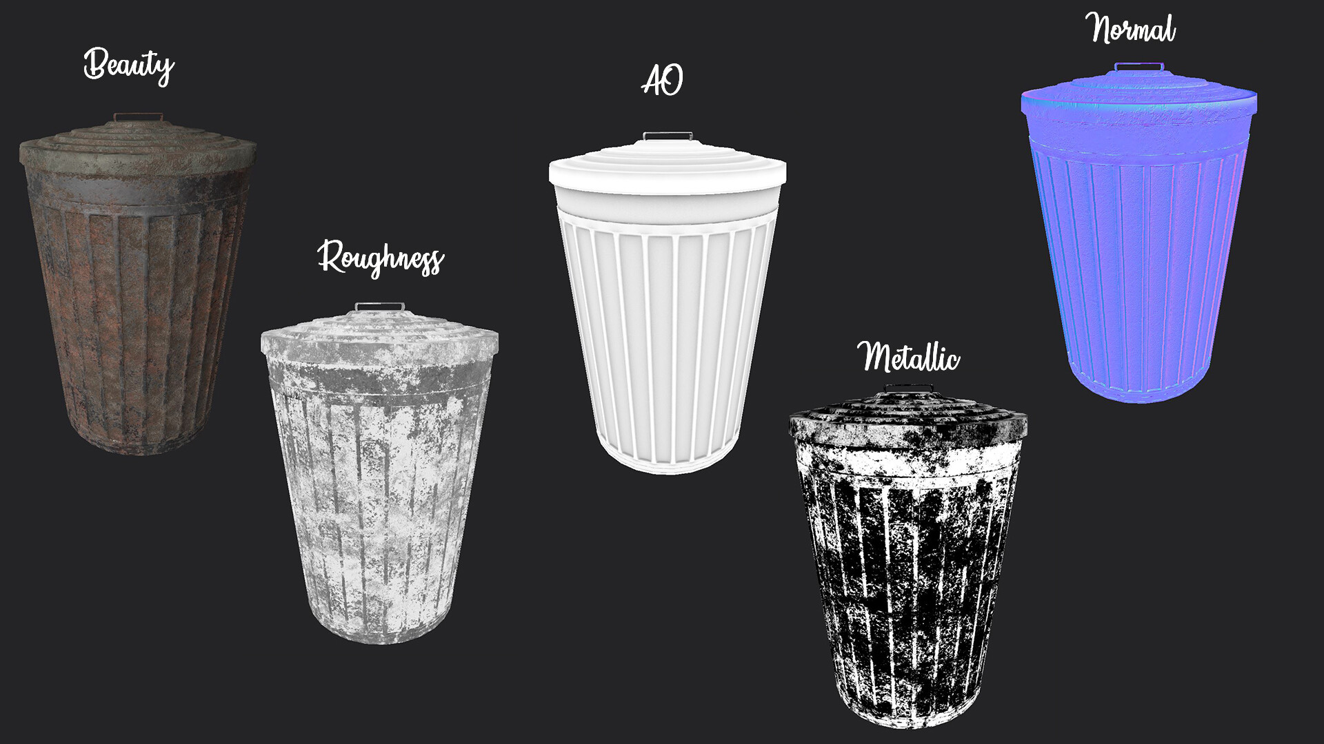 ArtStation - metal trash can