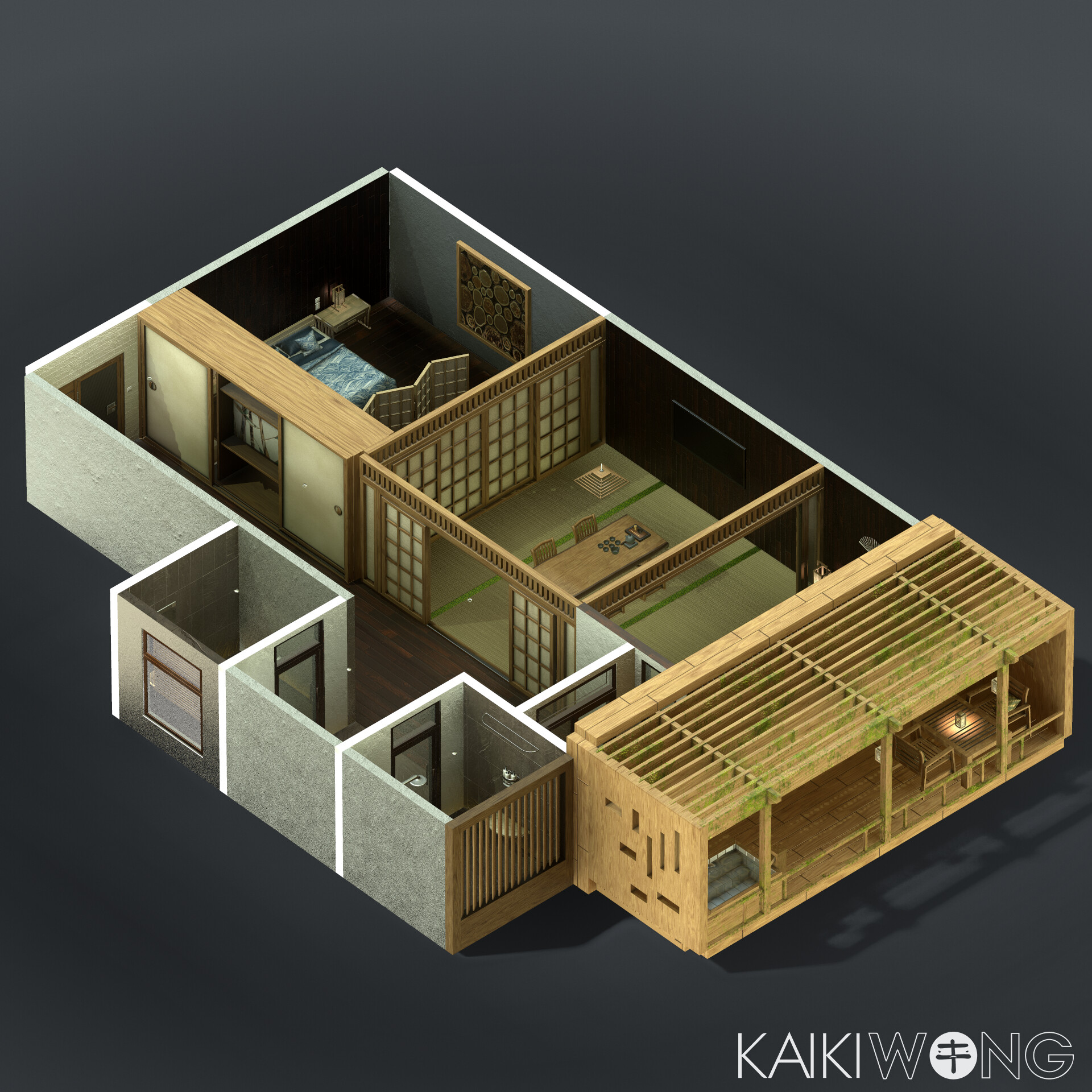 ArtStation - Onsen Hotel Room (Rework)