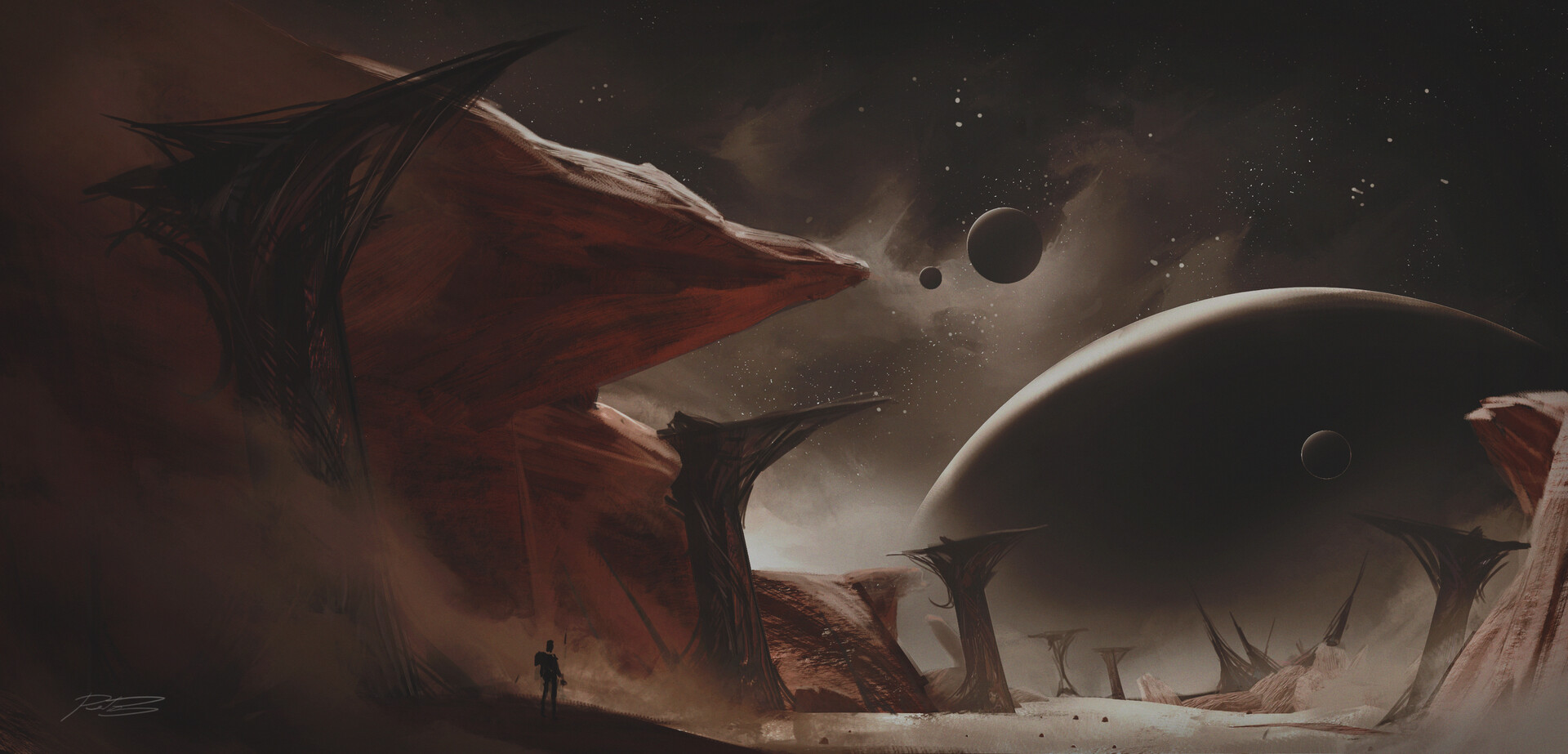 ArtStation - Desert planet, 3D sketch