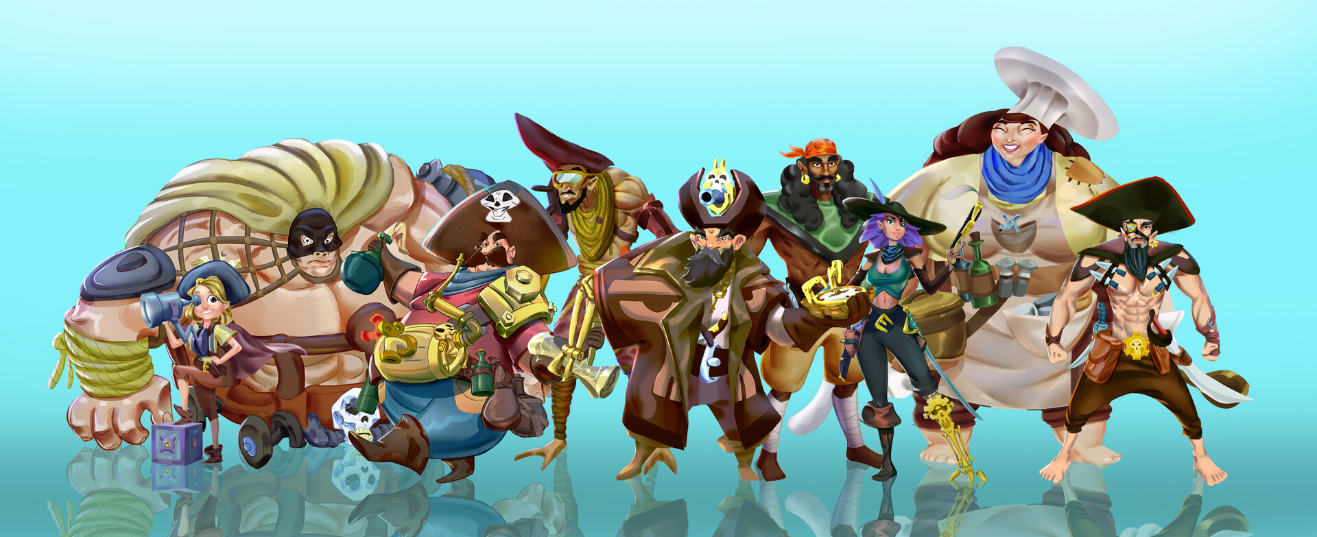 ArtStation - Airship Pirate Crew Lineup