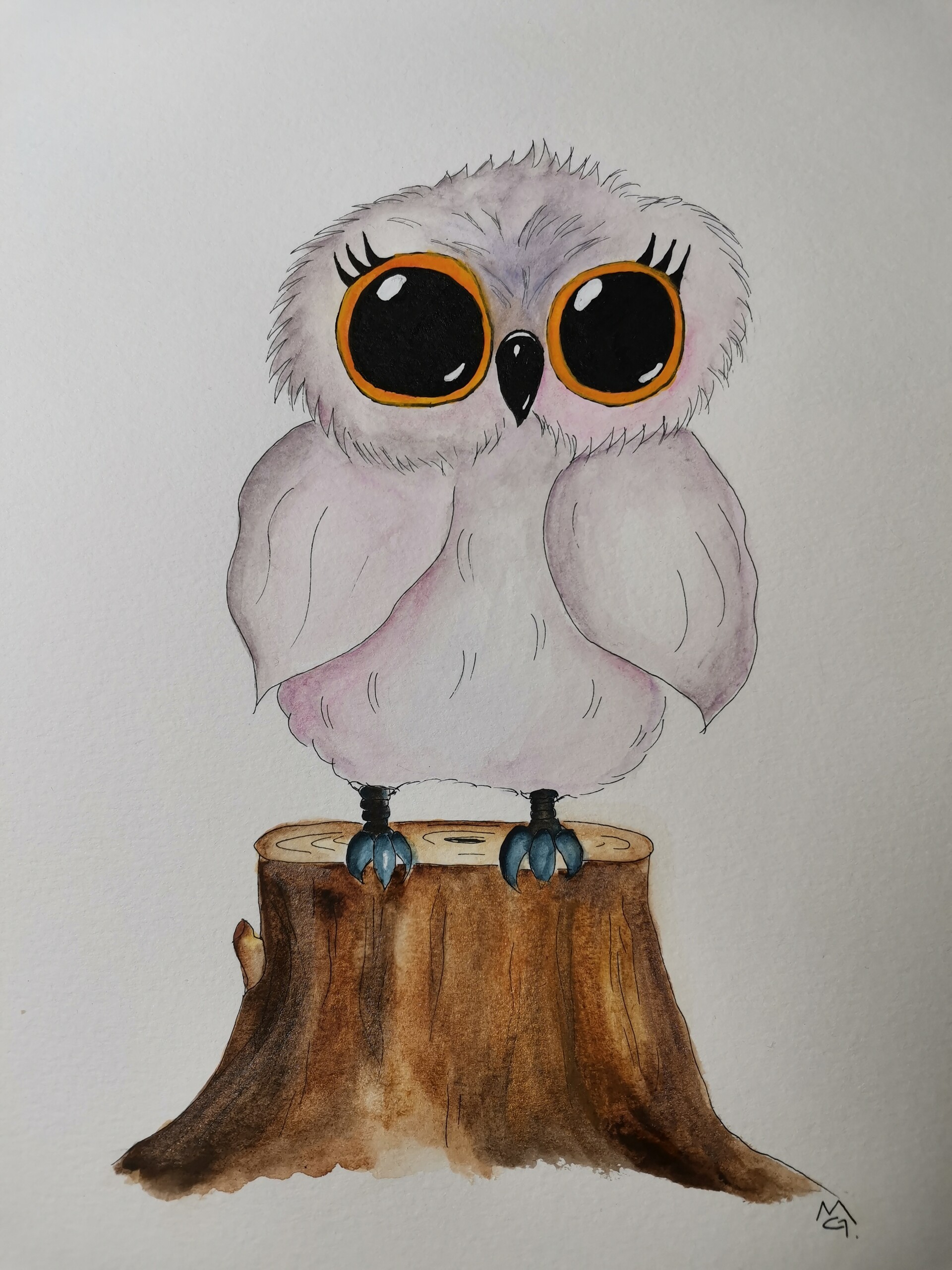 ArtStation - baby owl