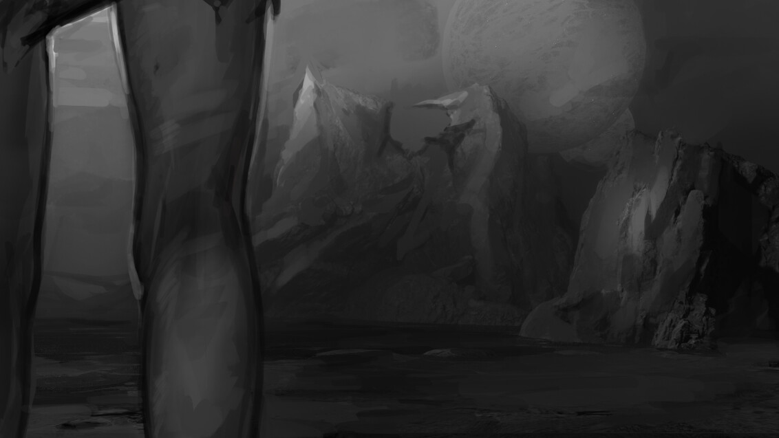 ArtStation - all alone concept sketch, Z M