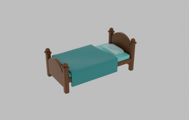 ArtStation - Simple Bed Model