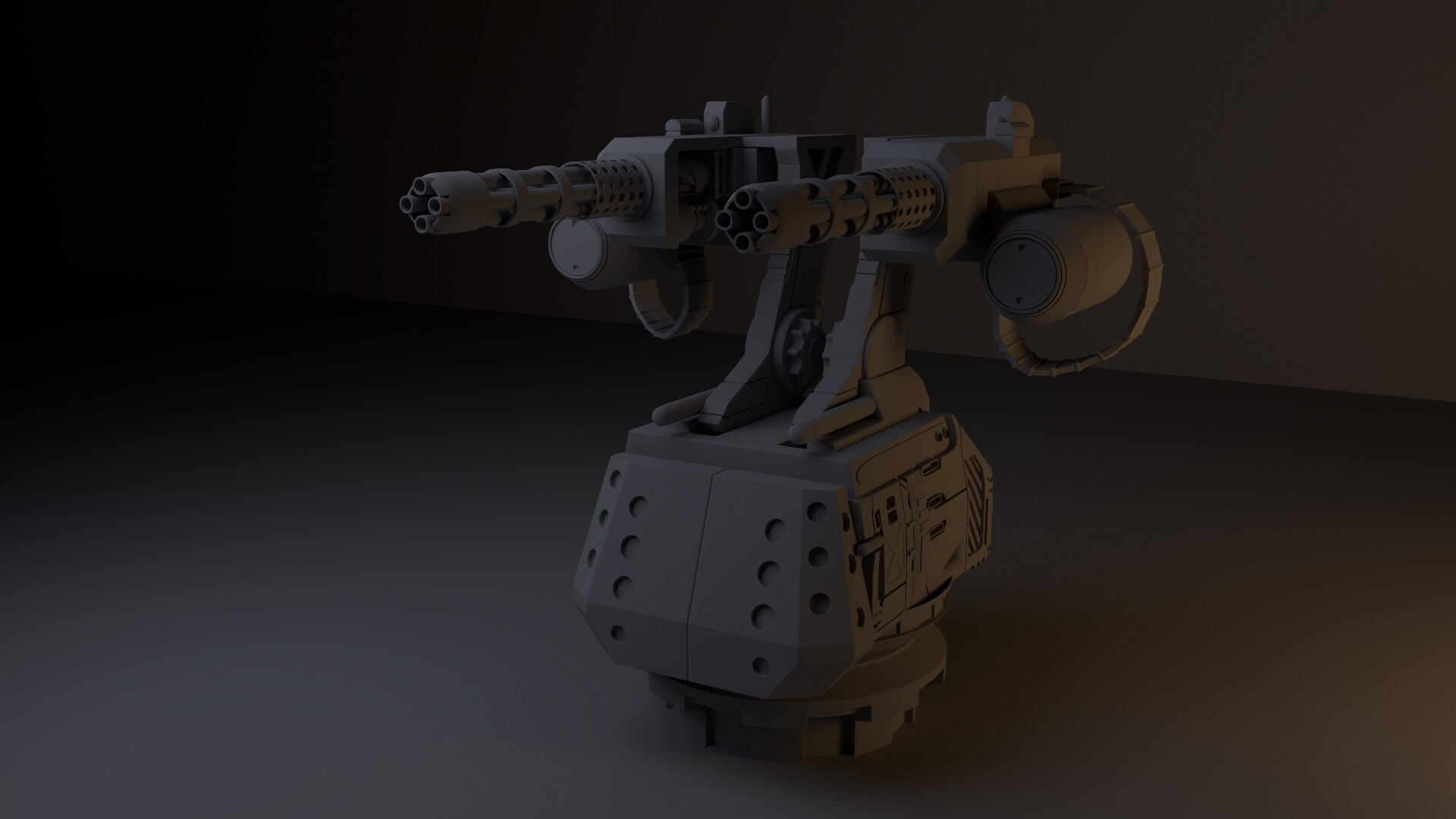 ArtStation - Twin Machine Gun Turret