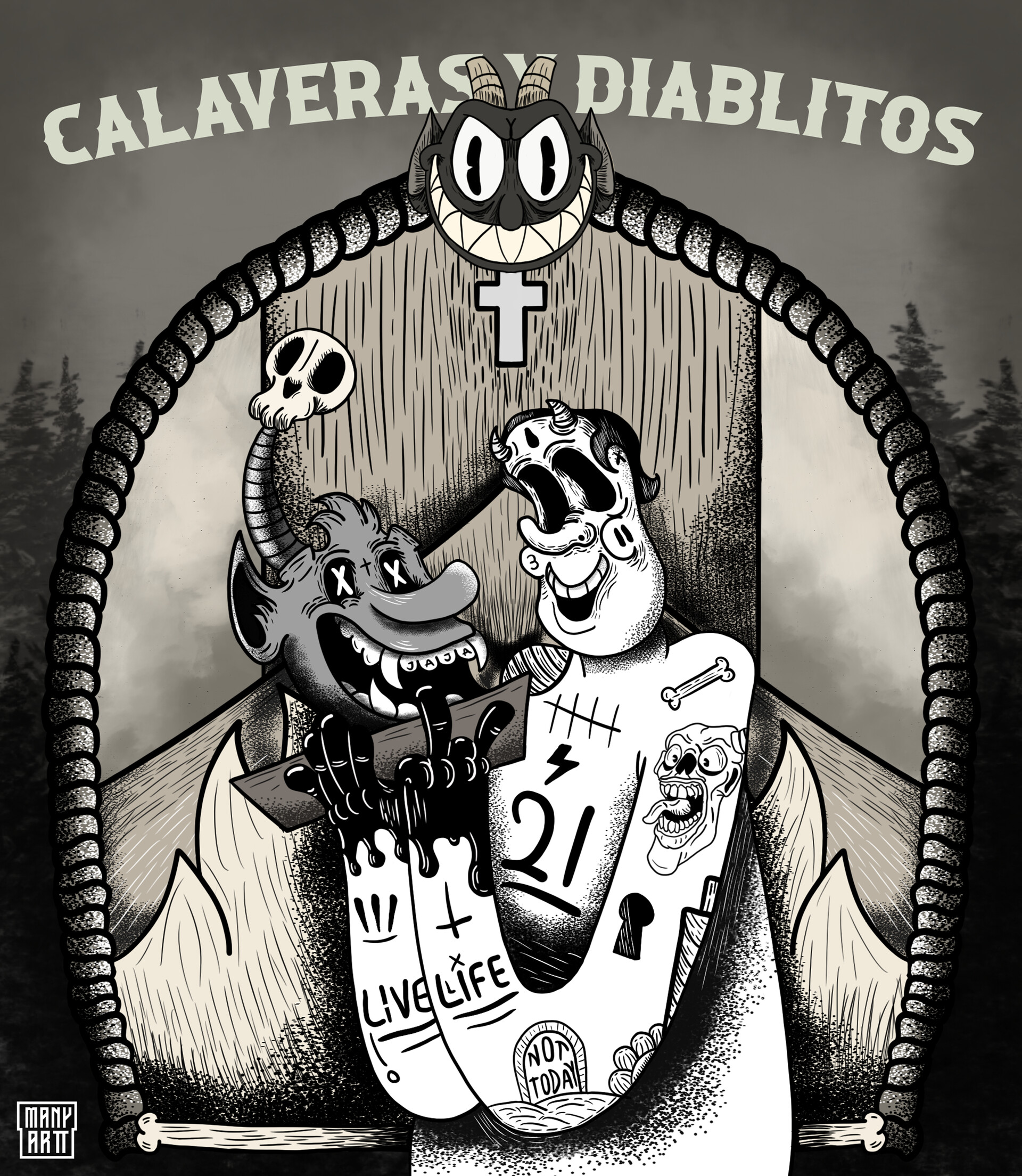 ArtStation - Calaveras y diablitos