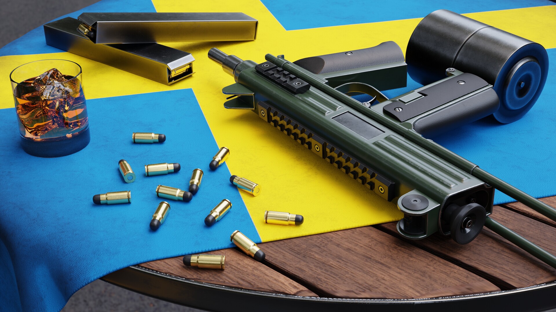 ArtStation - Swedish Submachine Gun CBJ-MS