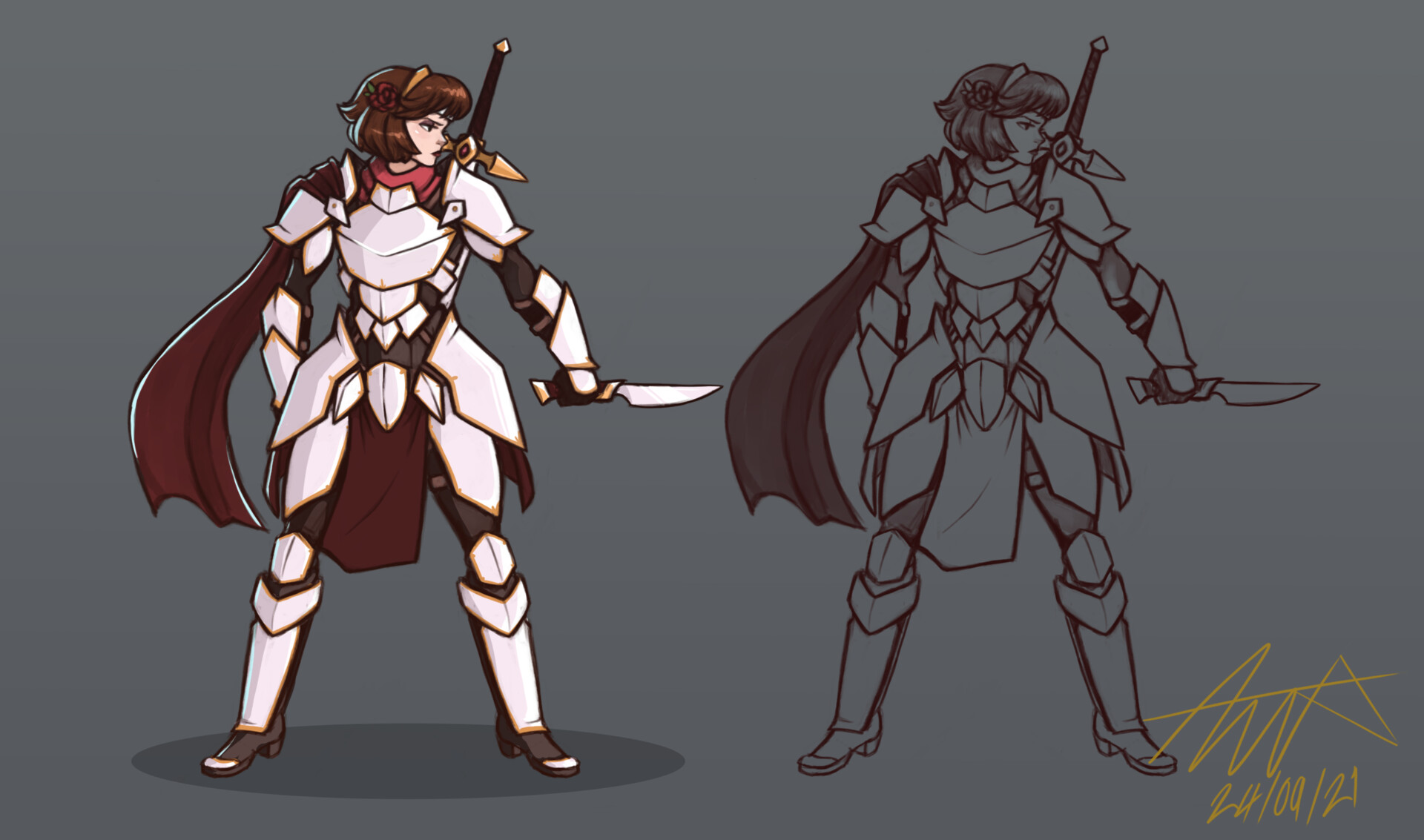 ArtStation - Female Knight Concept