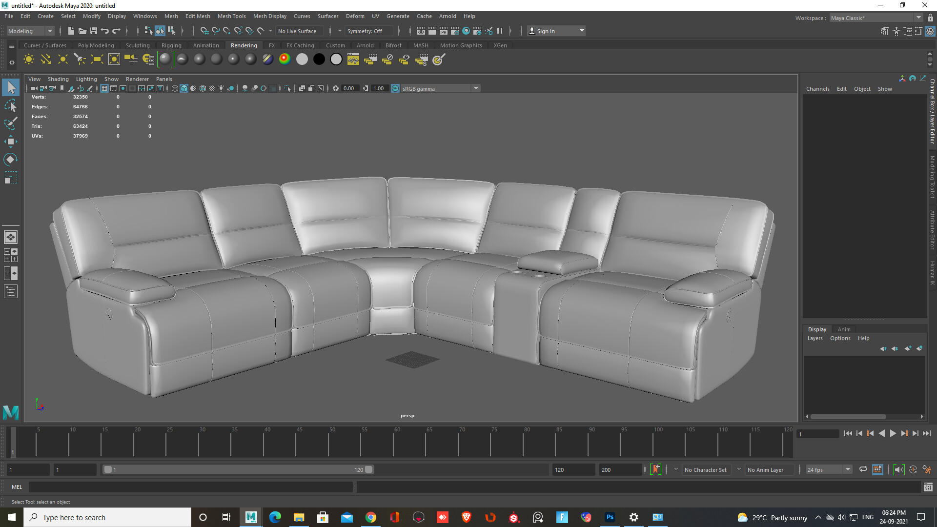 ArtStation - sofa modeling (Freelance Work)